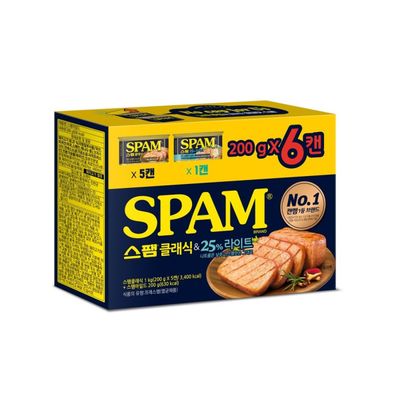 CJ제일제당 스팸 클래식 200g x 5개 + 25% 라이트 200g x 1개 - 에누리 가격비교