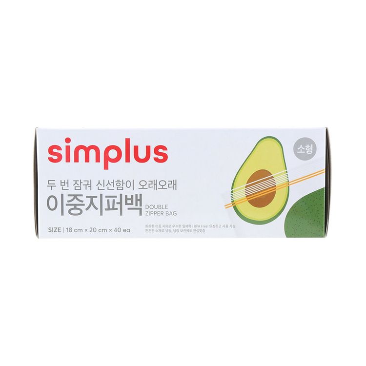 simplus 이중지퍼백 18*20*40매 소 | 홈플러스