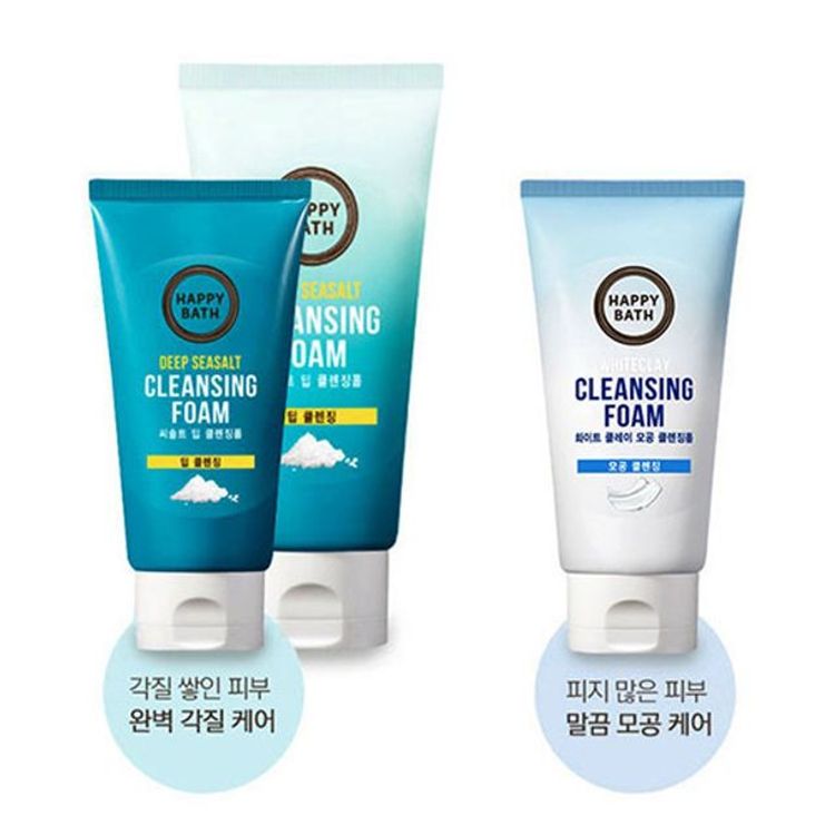 쿨샵 해피바스 내추럴 클렌징폼 씨솔트 딥클렌징3개 홈플러스 택배배송