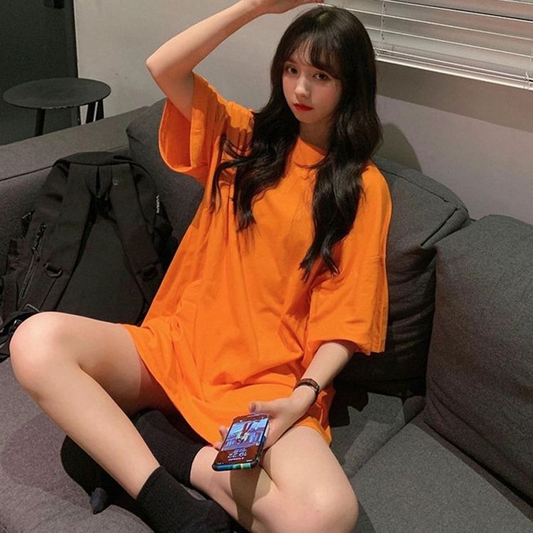 메이비굿 여성박스티 오버핏 베이직 기본롱티셔츠 홈플러스 택배배송