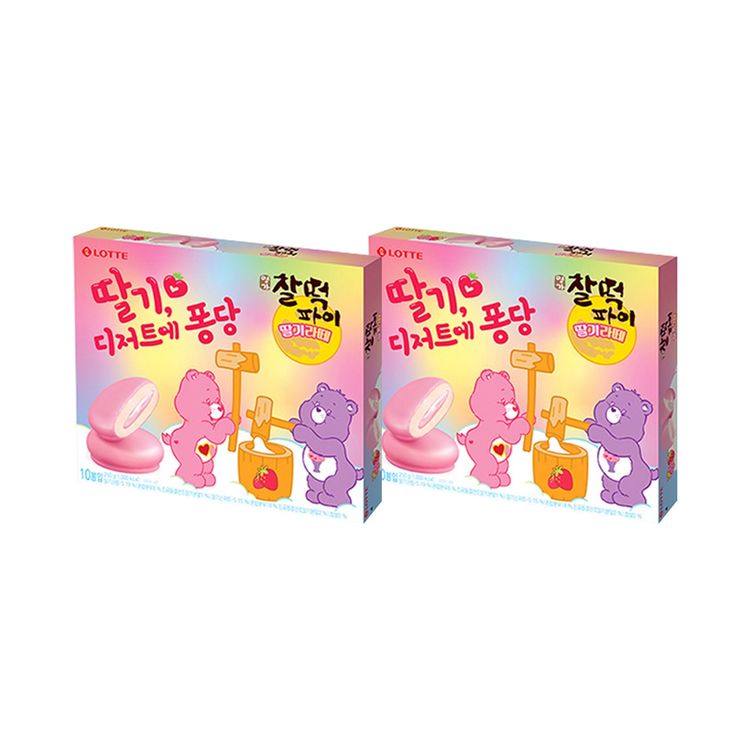 케어베어x찰떡파이 딸기라떼250g X2개 홈플러스 택배배송