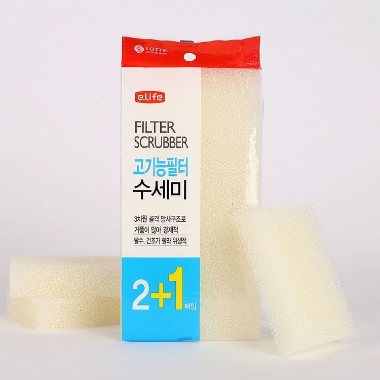 이라이프 고기능 필터 수세미 3매입 주방 스펀지 홈플러스 택배배송