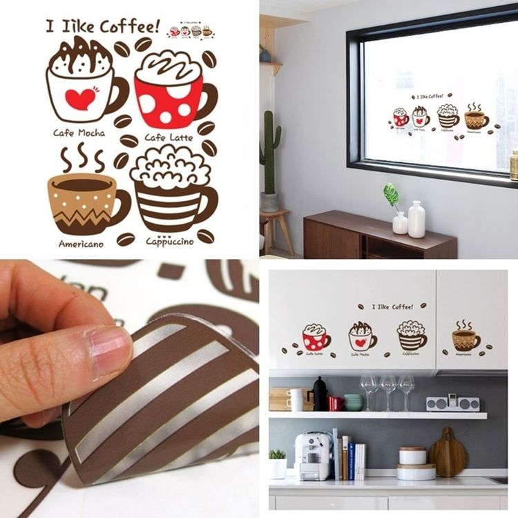 카페 매장 아이방 주방 창문 캐리어 스티커 커피 타임 홈플러스 택배배송