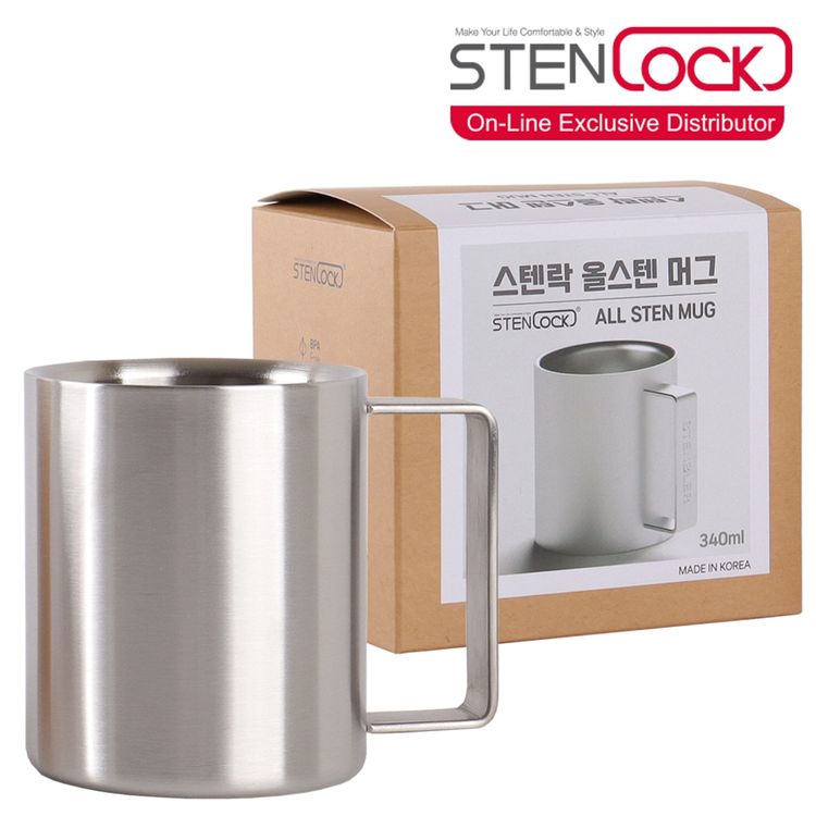 스텐락 올스텐 머그컵 340ml 국산 스텐 Sts304j1 18 8 머그잔 이중 커피잔 홈플러스 택배배송