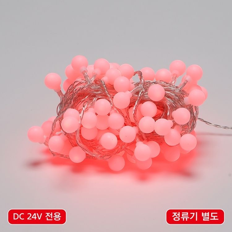 Led 볼앵두 96구 연결형 Dc24v 투명선 적색 정류기별도 트리전구 감성조명 홈플러스 판매자택배