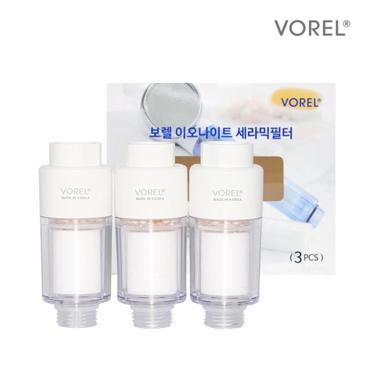 보렐 샤워기필터 이오나이트 세라믹 필터 일반샤워기 공용 리필용 3개 홈플러스 택배배송