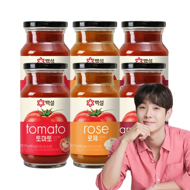 백설 스파게티소스 610g 토마토 X2개아라비아따 X2개로제 X2개 홈플러스 택배배송