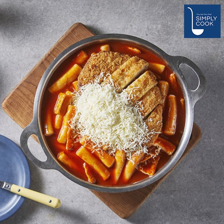 심플리쿡 치즈폭탄돈까스떡볶이 970g 2인분 쿠킹박스 홈플러스 택배배송