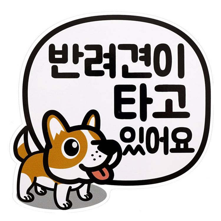 콰트로 이그제큐티브 차량용스티커 반려견이 타고 있어요 홈플러스