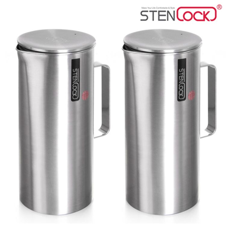 올스텐 물병 1호 1500ml 2p세트 손잡이 물통 저그 15리터 냉장고 카페 식탁 홈플러스 택배배송