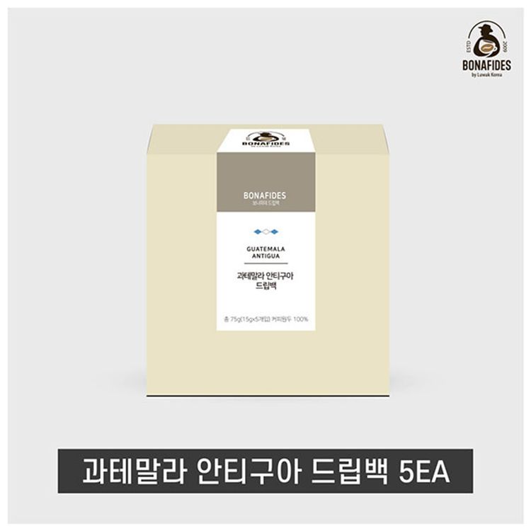 루왁코리아 보나피데 진한 커피 드립백 15g X 5개입 과테말라 안티구아 홈플러스 택배배송