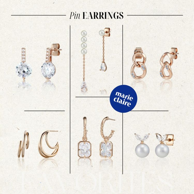 마리끌레르 핀 귀걸이 시리즈 6종 모음 14k Gold Plated 홈플러스 택배배송