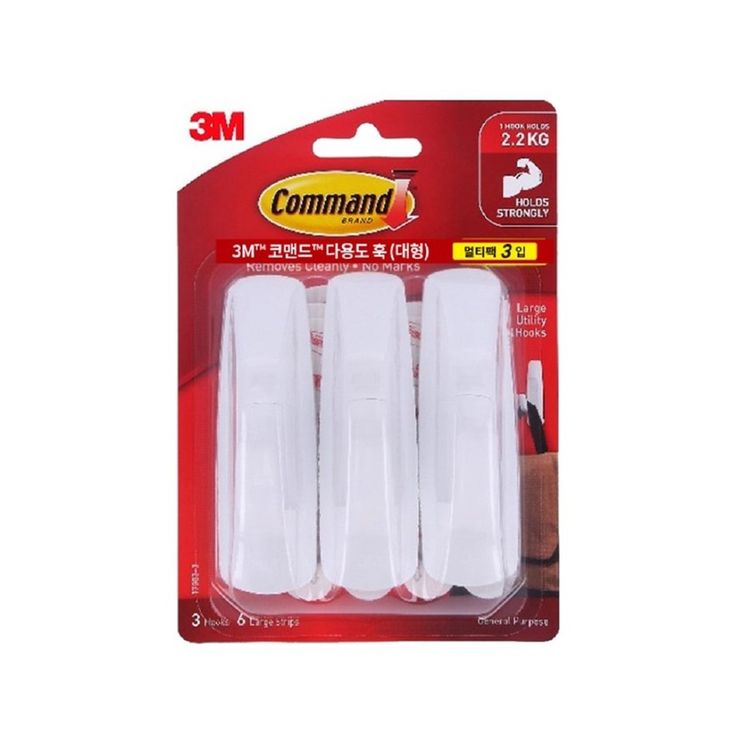 3M 코맨드 17003 다용도훅 대 멀티팩 3입 | 홈플러스