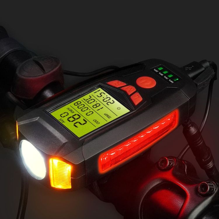 자전거 멀티 라이트 전자벨 속도계 전조등 Led 블랙 홈플러스 택배배송