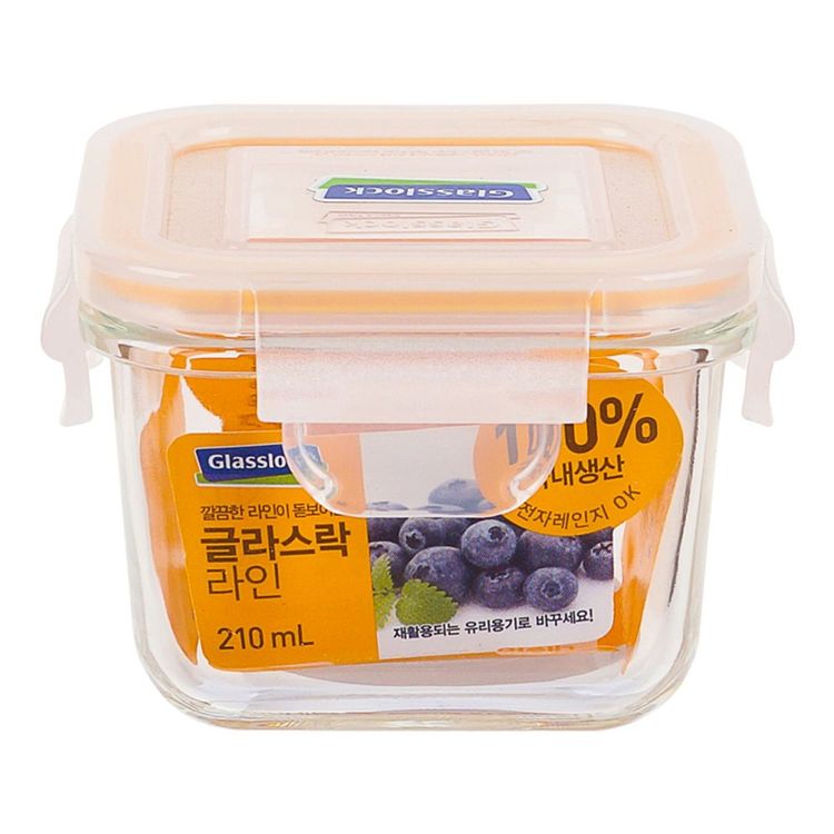 글라스락 실용적인 N6143aaa6e5 정사각 유리 밀폐 용기 210ml 홈플러스 택배배송