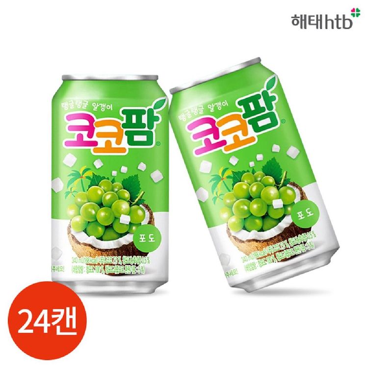 해태 코코팜 라이트 포도 주스 음료 340ml 24can 홈플러스 택배배송