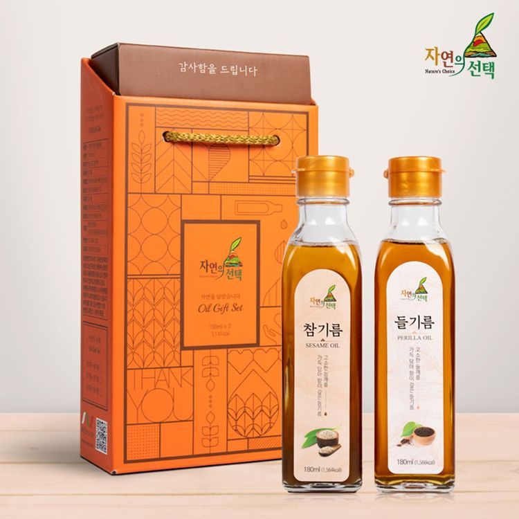 자연의선택 첨가물이 없는 100 참들기름 선물세트참기름180ml들기름180ml 홈플러스 택배배송