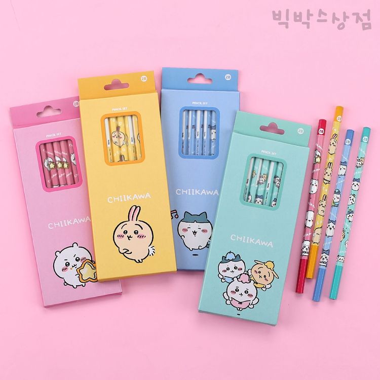 먼작귀 5본 연필세트 1p 치이카와 캐릭터 2b 육각연필 어린이 단체선물 신학기 입학 필기 홈플러스 택배배송