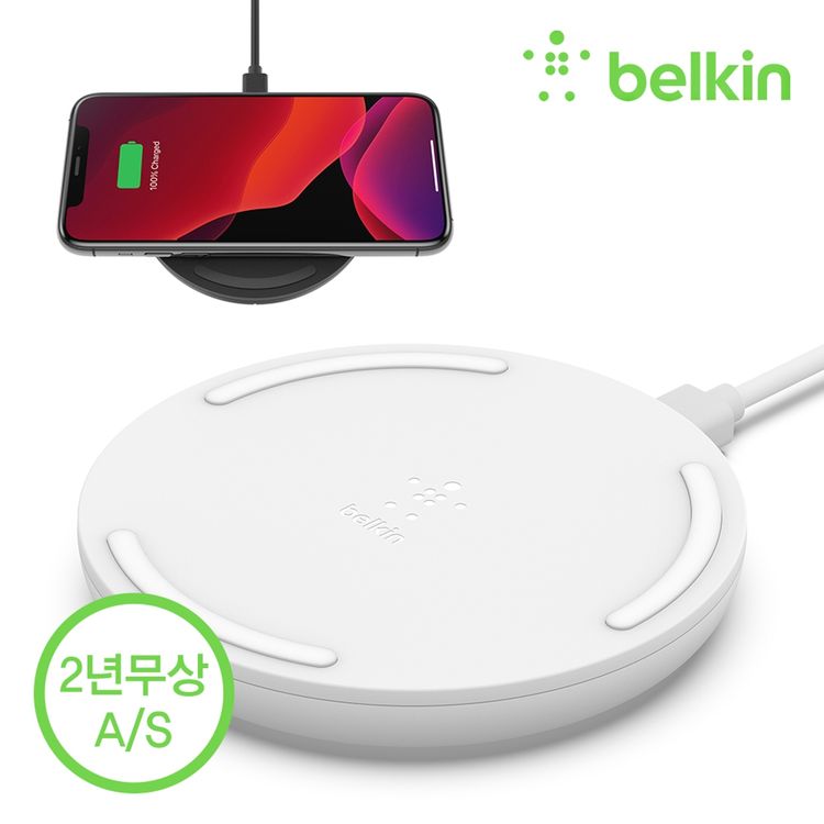 벨킨 부스트업 15w 초고속 무선 충전 패드 Wia002kr 화이트 홈플러스 택배배송