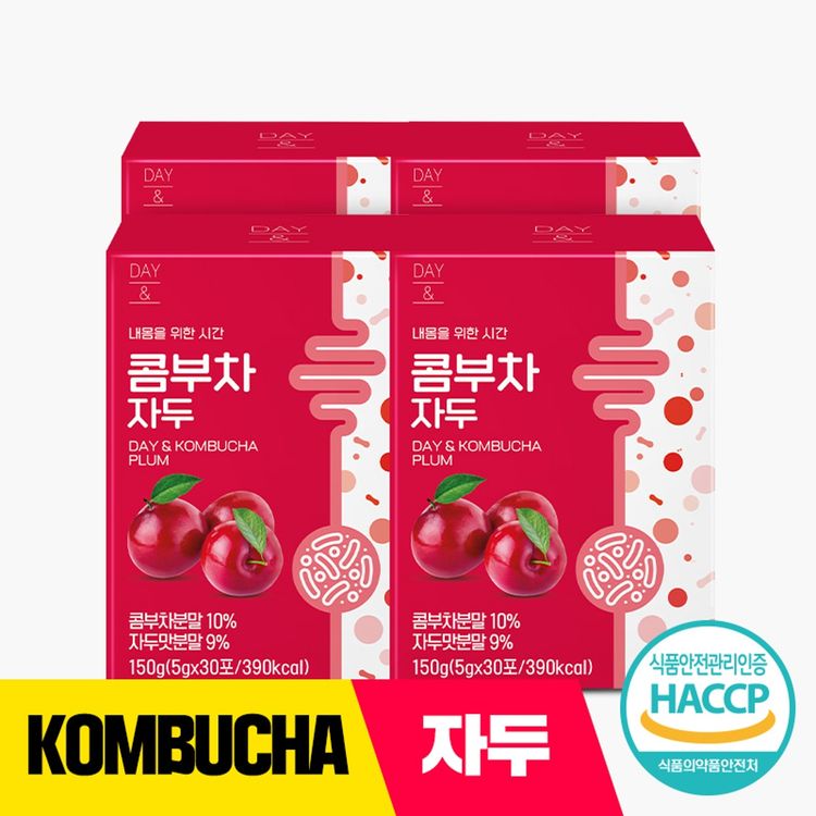 참앤들황토농원 데이앤 콤부차 자두 30포 4박스 홈플러스 택배배송