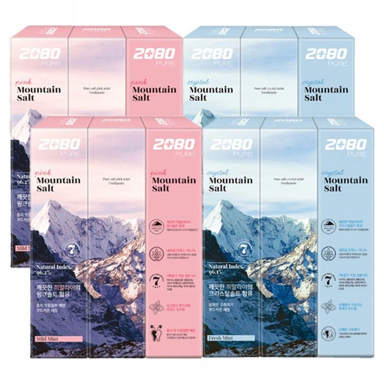 2080 퓨어솔트 핑크 150g 6개+크리스탈 150g 6개 | 홈플러스 택배배송