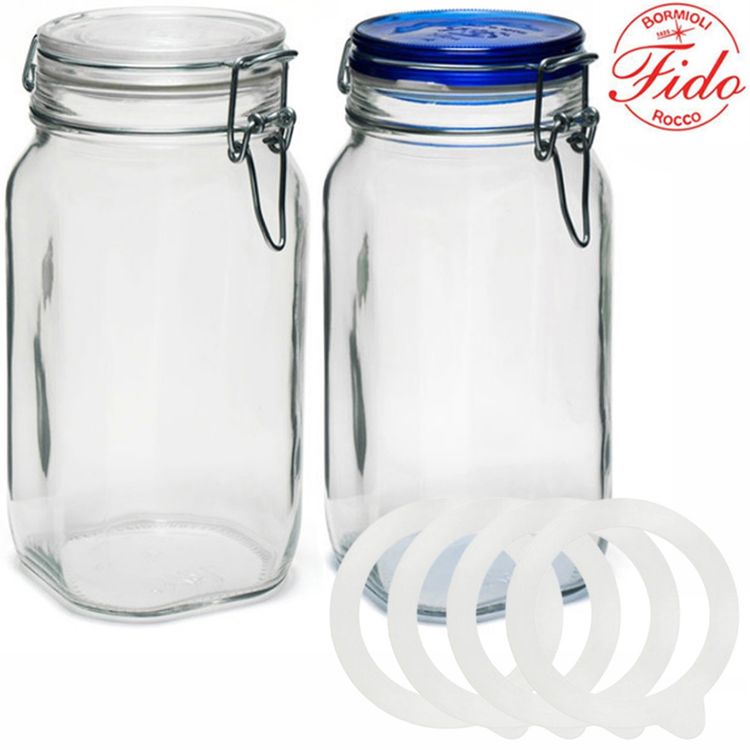 보르미올리 유리병 밀폐용기 투명 1500ml 1p블루 1500ml 1p패킹 4p 원두 홈플러스 택배배송