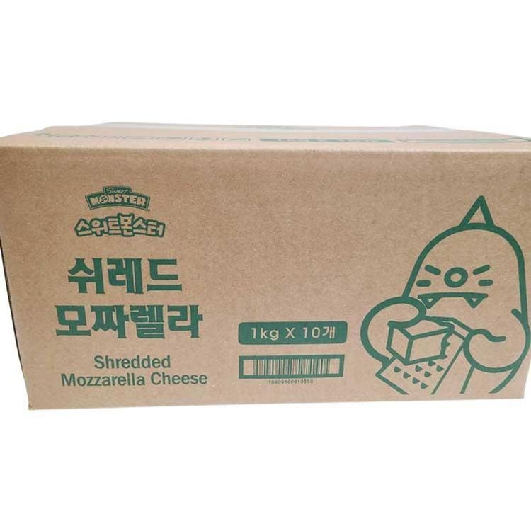 스위트 몬스터 쉬레드 모짜렐라 치즈 1kg 1박스 10입 홈플러스 택배배송