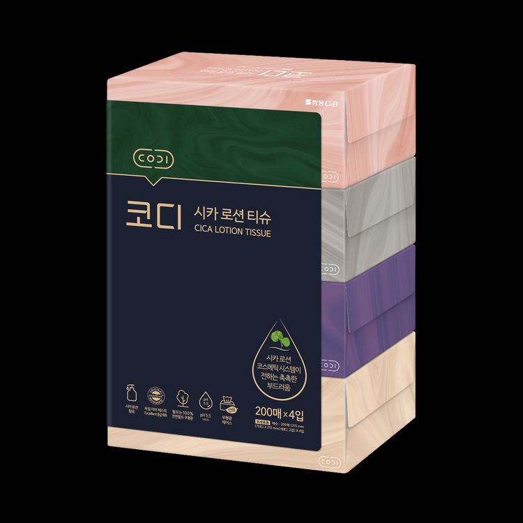 코디 시카 로션 티슈 200매4입 1팩 홈플러스 택배배송