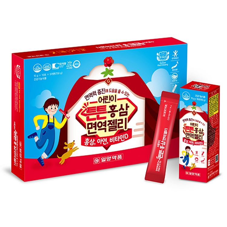 일양약품 어린이 튼튼 홍삼 면역 젤리 50포 아연 비타민d 홈플러스 택배배송