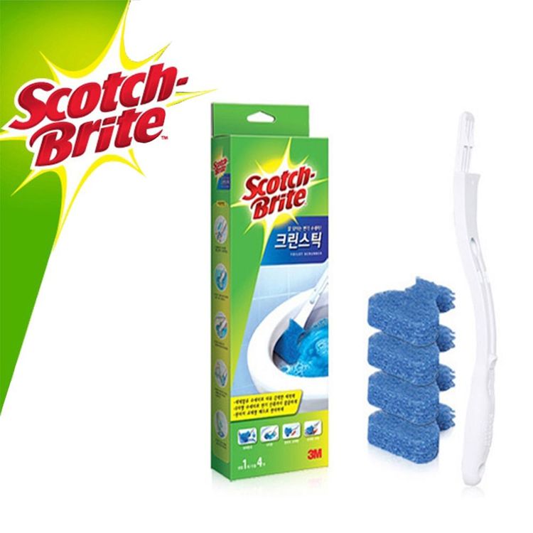 3m N3011d80a35 스카치 브라이트 변기 크린스틱 핸들 리필 4개입 홈플러스 택배배송