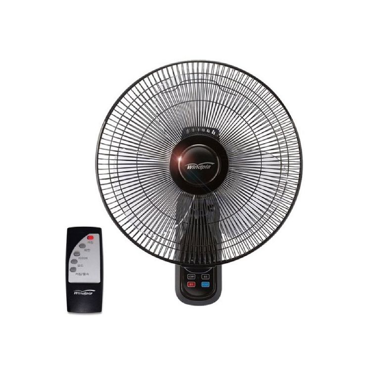 윈드피아 공간활용 3엽 40cm 가정용 업소용 벽걸이선풍기 블랙 리모컨형벽선풍기 홈플러스 택배배송