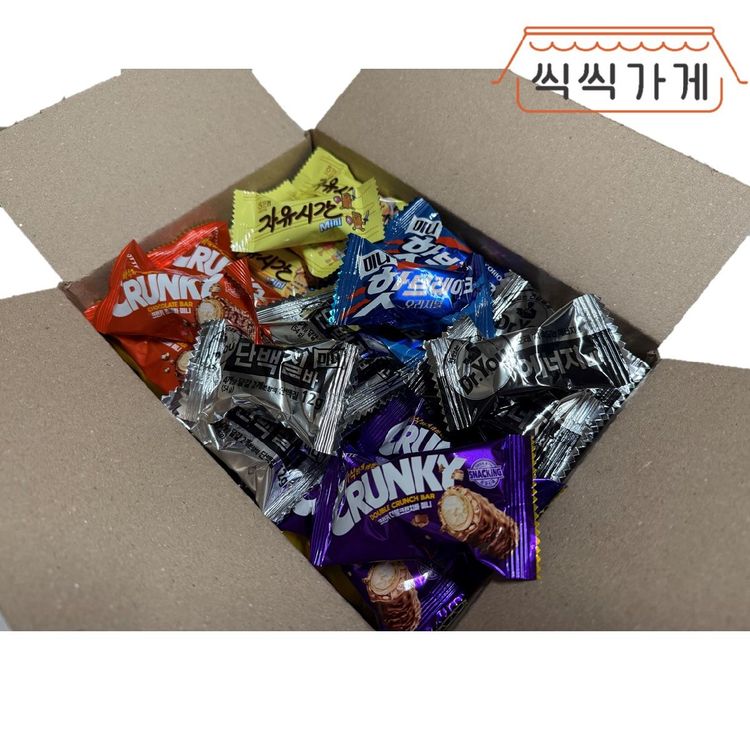 씩씩가게 초코바 대용량 6종 혼합세트 소분 낱개과자 초콜릿바 초코바미니 홈플러스 택배배송
