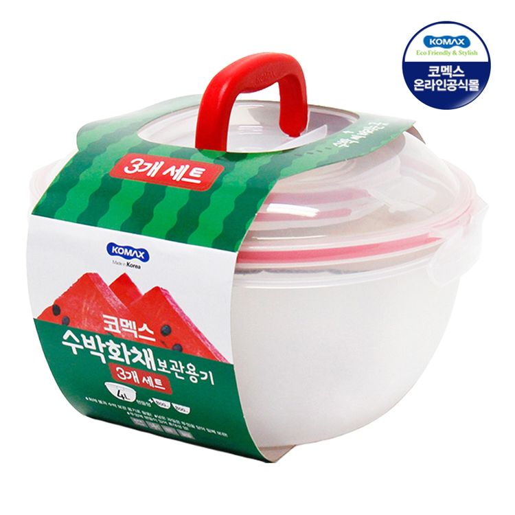 코멕스 수박화채 보관용기핸들형 3개세트 홈플러스 택배배송