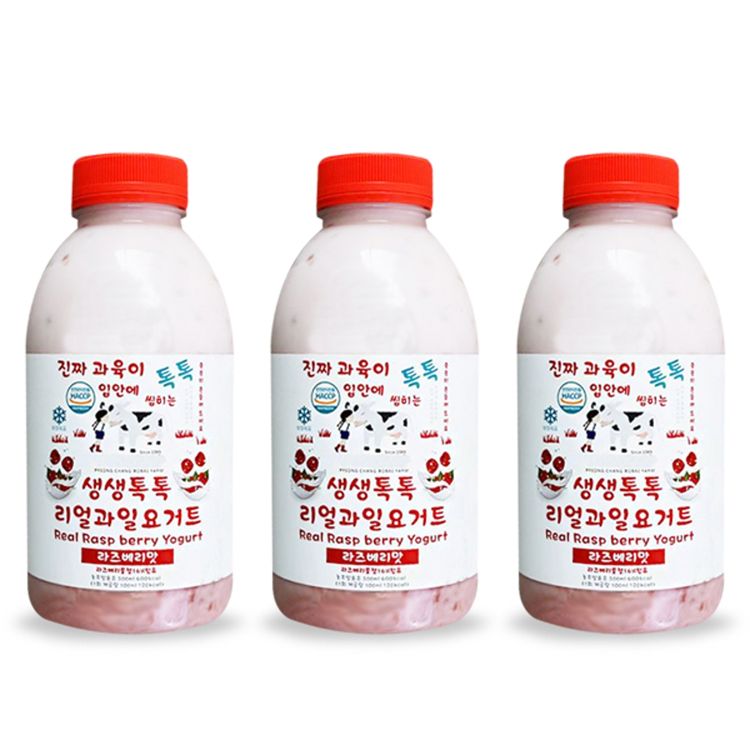 참다올 산지직송 강원도 평창 과일요거트 라즈베리 500ml X 3 홈플러스 택배배송