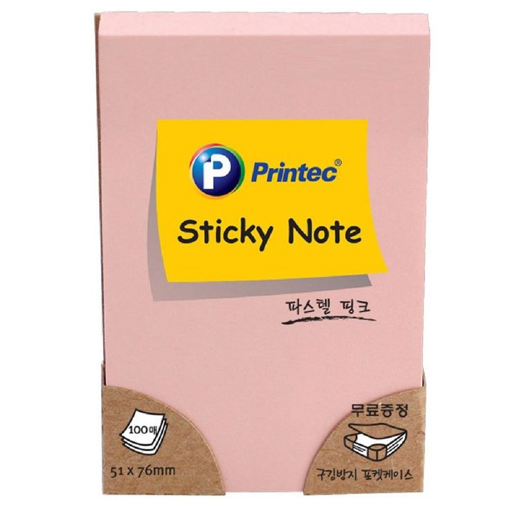 프린텍 5176p 파스텔스티키노트 핑크 51x76 홈플러스 택배배송
