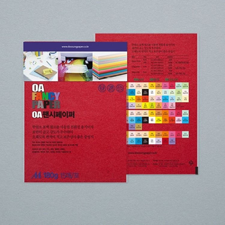 두성 OA팬시페이퍼 A4 180g R63 연지색 15매x15팩 | 홈플러스 택배배송