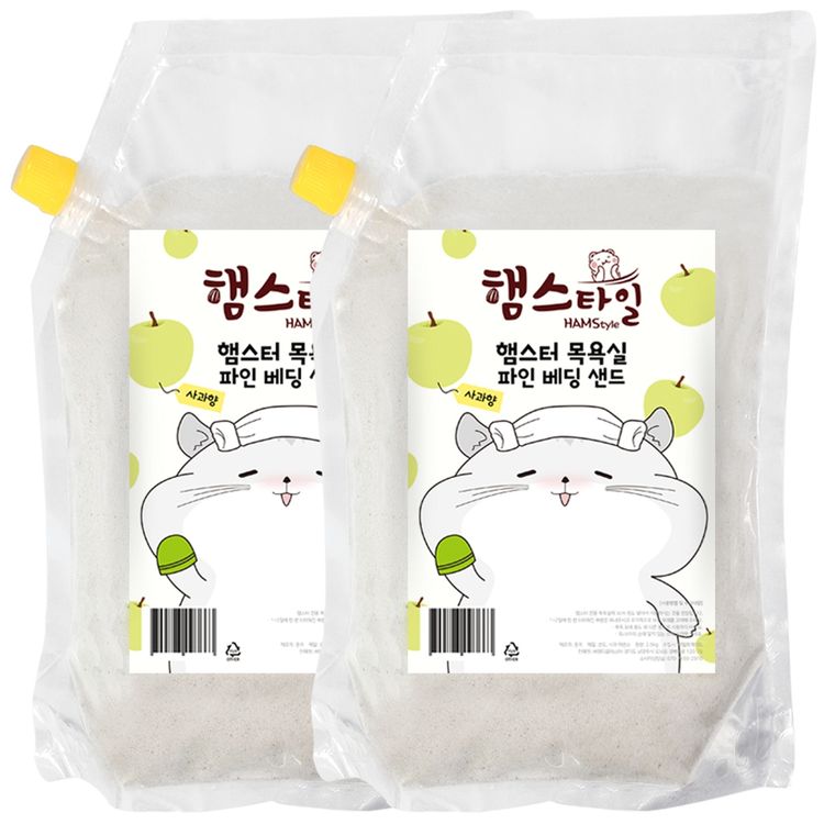 햄스타일 햄스터 목욕실 파인 베딩샌드 사과향 25kgx2개 홈플러스 택배배송
