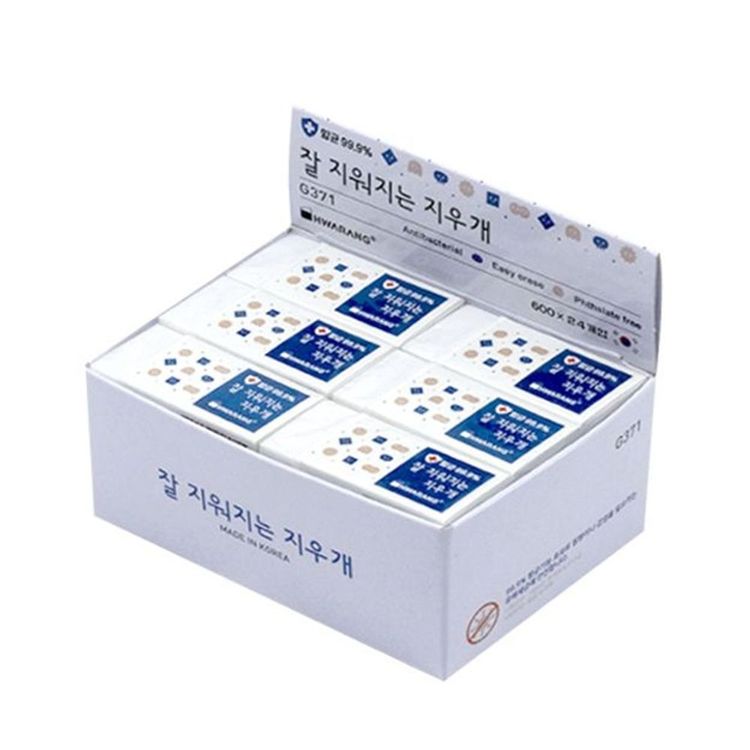 화랑 실용적인 N7105ba912b 잘지워지는 지우개 파랑 24개입 1p 사각지우개 홈플러스 택배배송