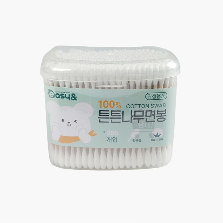 자연앤톡 사각면봉 멸균 스틱 순면 솜 350p 원터치 더웰 위생 홈플러스 택배배송