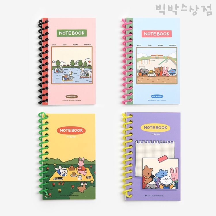 데일리라이크 미니 스프링노트 마이 버디 수첩 필기 학용품 단체선물 메모 단체선물 미니노 홈플러스 택배배송