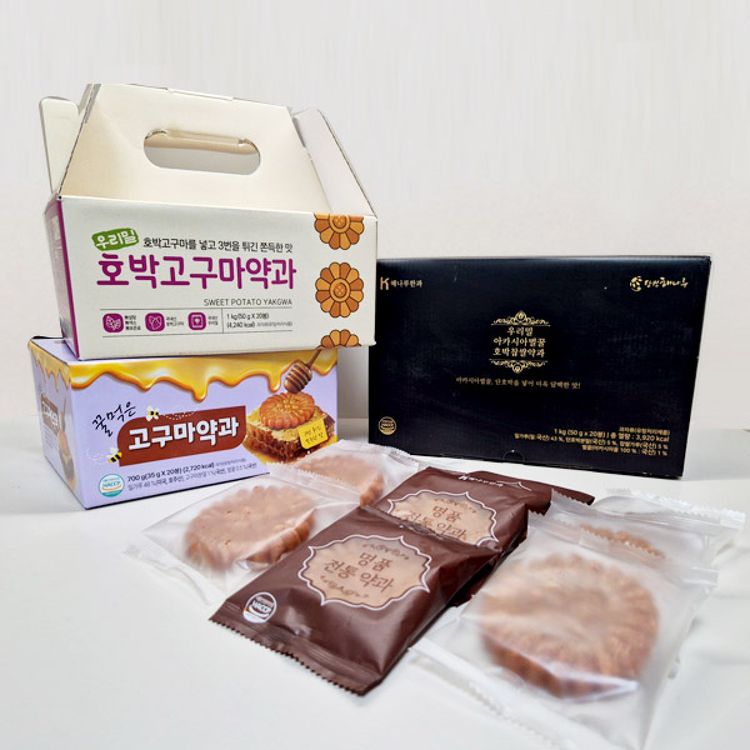 해나루 약과 3종세트아카시아벌꿀20개우리밀고구마20개꿀고구마20개 총60개 홈플러스 택배배송