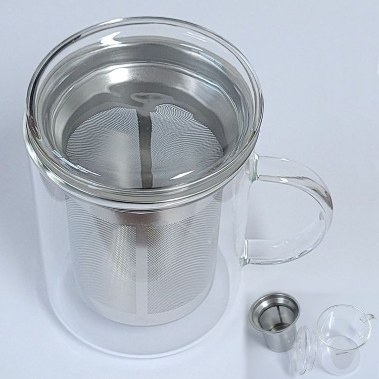 보노 필터 유리머그잔 400ml 차망유리컵 스텐차망 홈플러스 택배배송