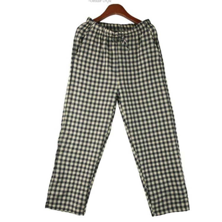 남자 밴딩 캐주얼 체크 일자핏 홈웨어 겸 데일리 팬츠 홈플러스 택배배송