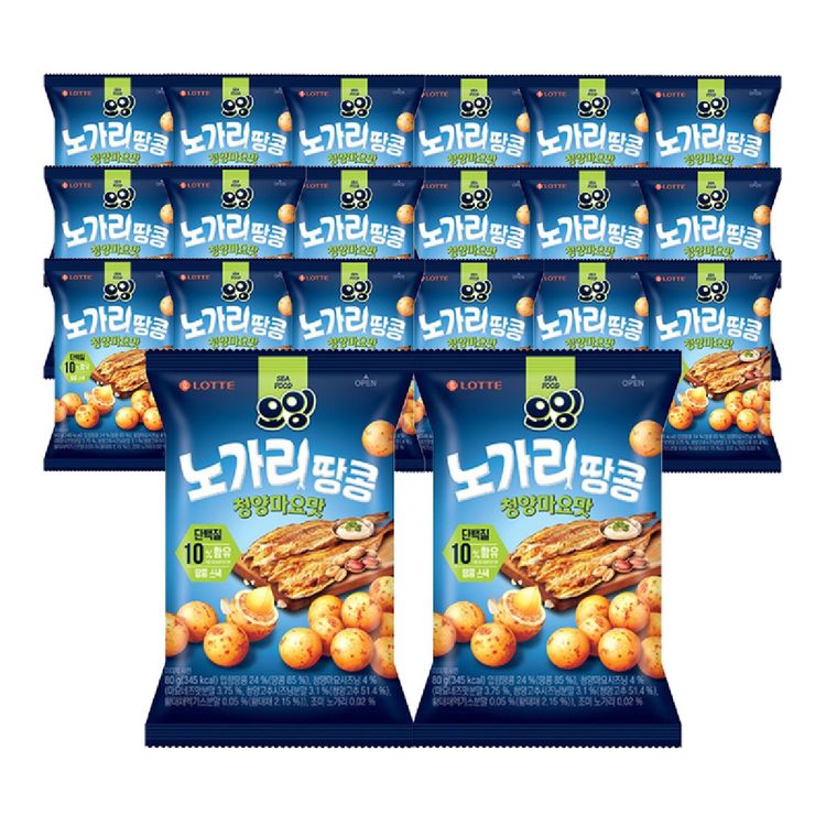 롯데 오잉 노가리땅콩 청양마요맛 80g X 20개 무료배송 홈플러스 택배배송