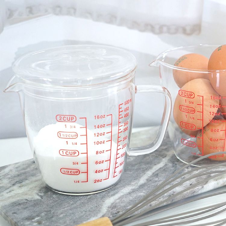 코코비아 내열유리 뚜껑 계량컵 500ml 주방 베이킹 이유식 비커 홈플러스 택배배송