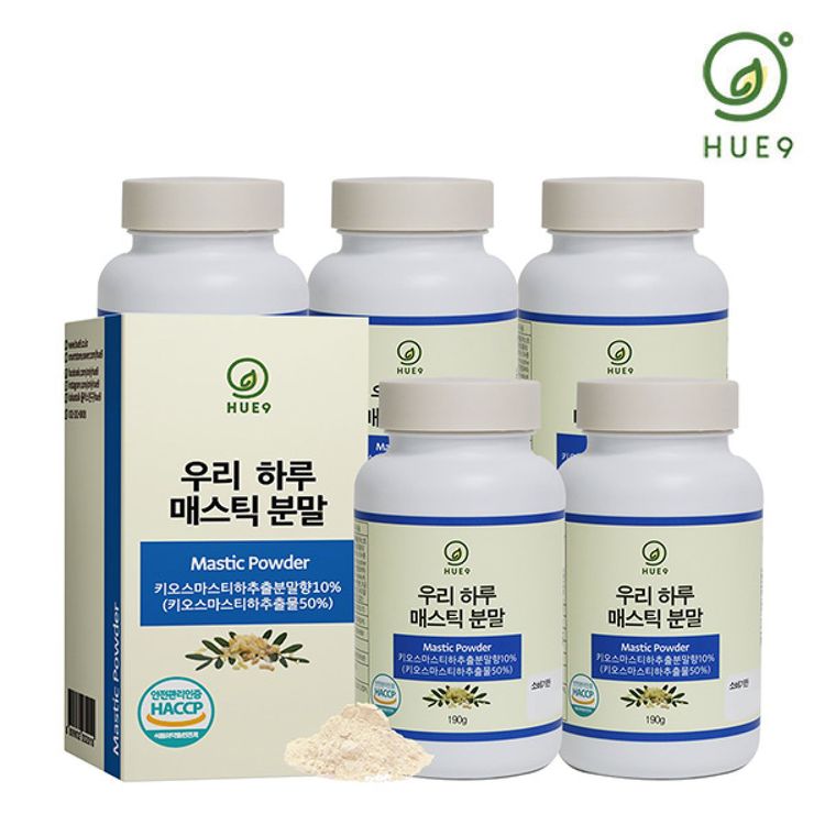 휴나인 위건강 그리스산 우리하루 매스틱 분말 가루 5박스박스당 190g 메스틱 매스틱검 홈플러스 택배배송