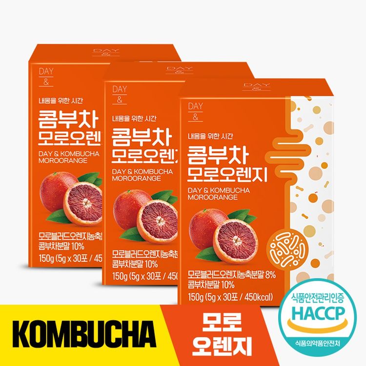 참앤들황토농원 데이앤 콤부차 모로오렌지 30포 3박스 홈플러스 택배배송