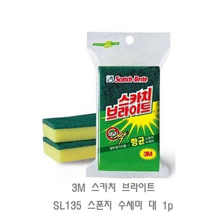 3m 스카치 브라이트 Sl135 스폰지 수세미 대 1p 스폰지수세미 부억수세미 가정용수세미 홈플러스 택배배송