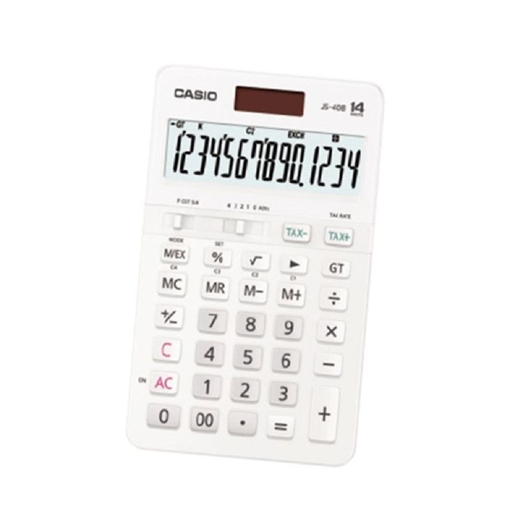 카시오 계산기 JS 40B WE 화이트 14자리 | 홈플러스 택배배송