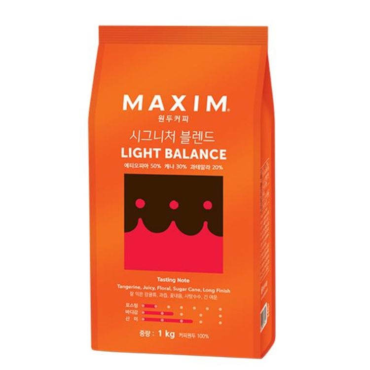 맥심 시그니처 블렌드 라이트 밸런스 원두 1kg 홈플러스 택배배송